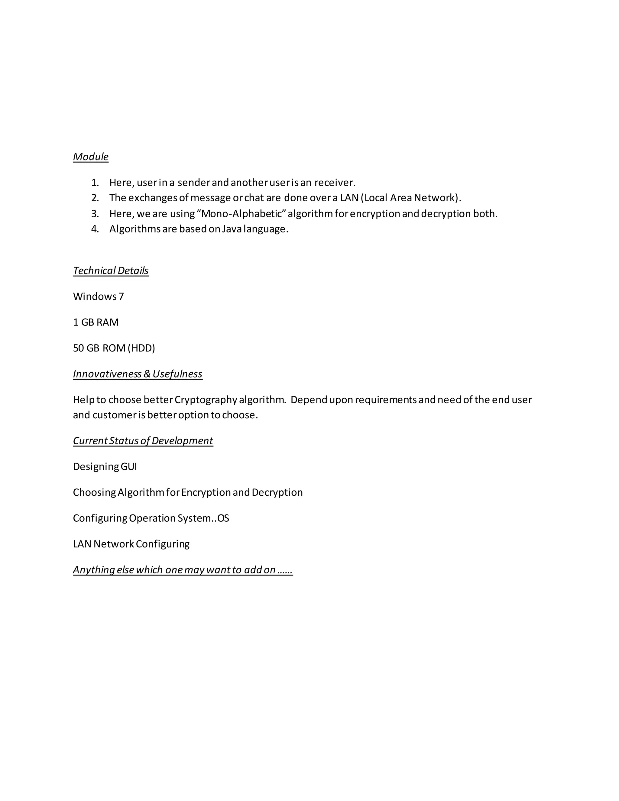 Project Synopsis (Creaptography Algorithm Analysis) | PDF | Free Download