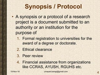 Synopsis - (How to write a effective Synopsis?) | PDF