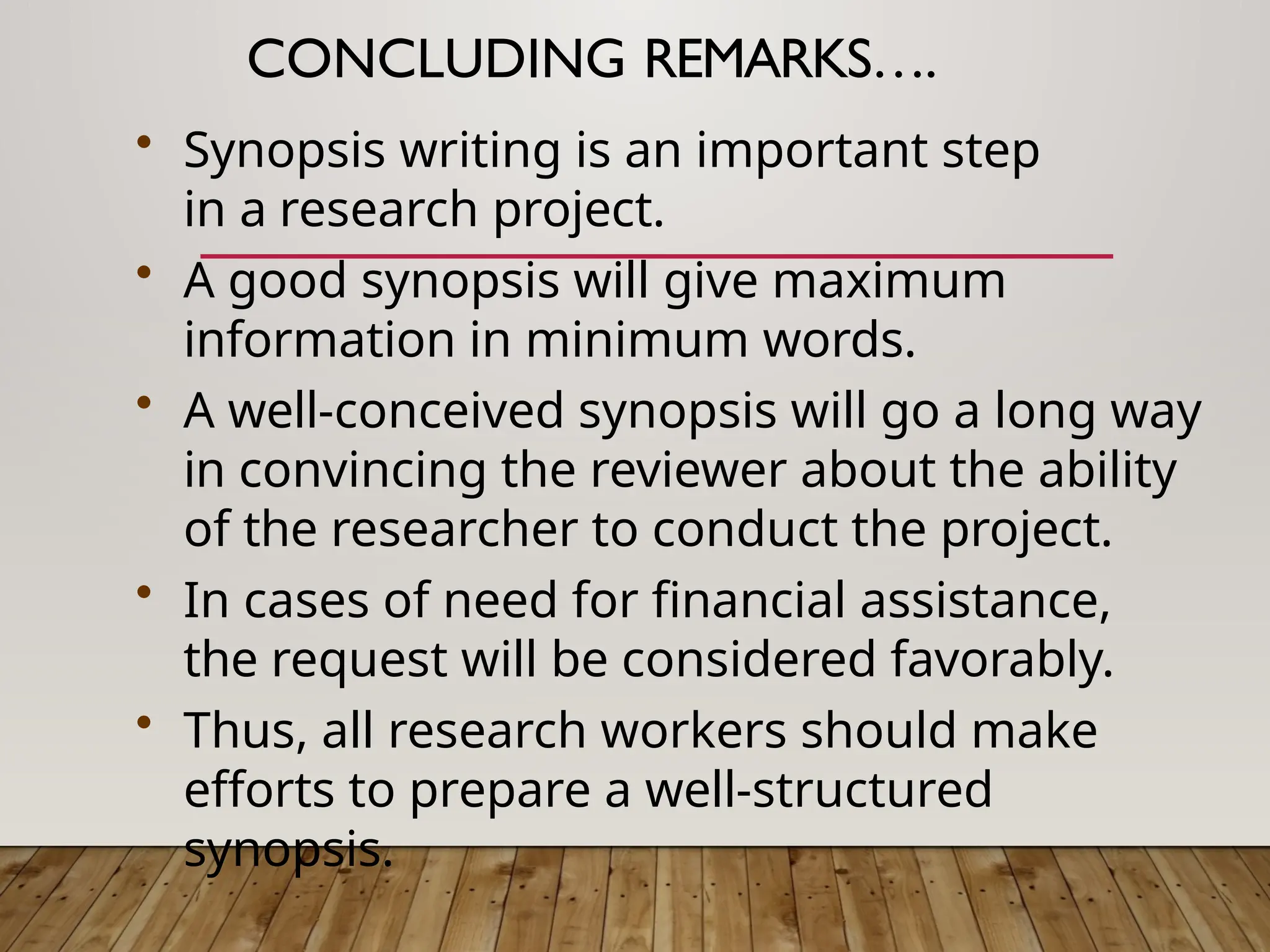 synopsis its content types and how to write | PPTX