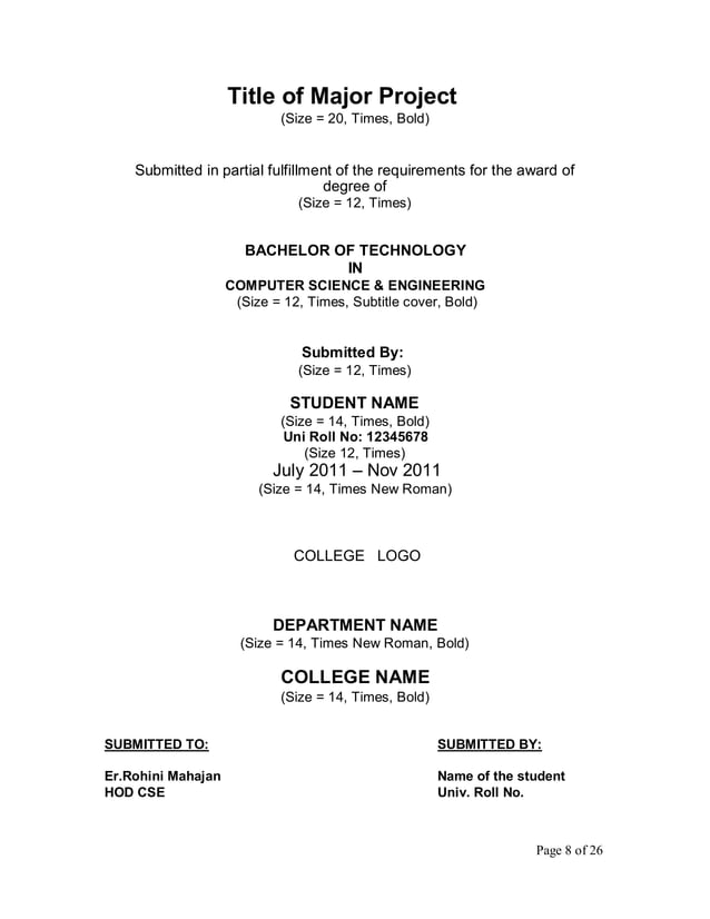 Synopsis format for project of BBA | PDF | Educational Assessment ...