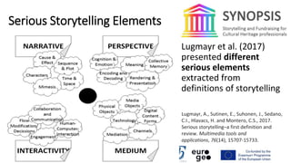 Synopsis Project: serious storytelling | PPT