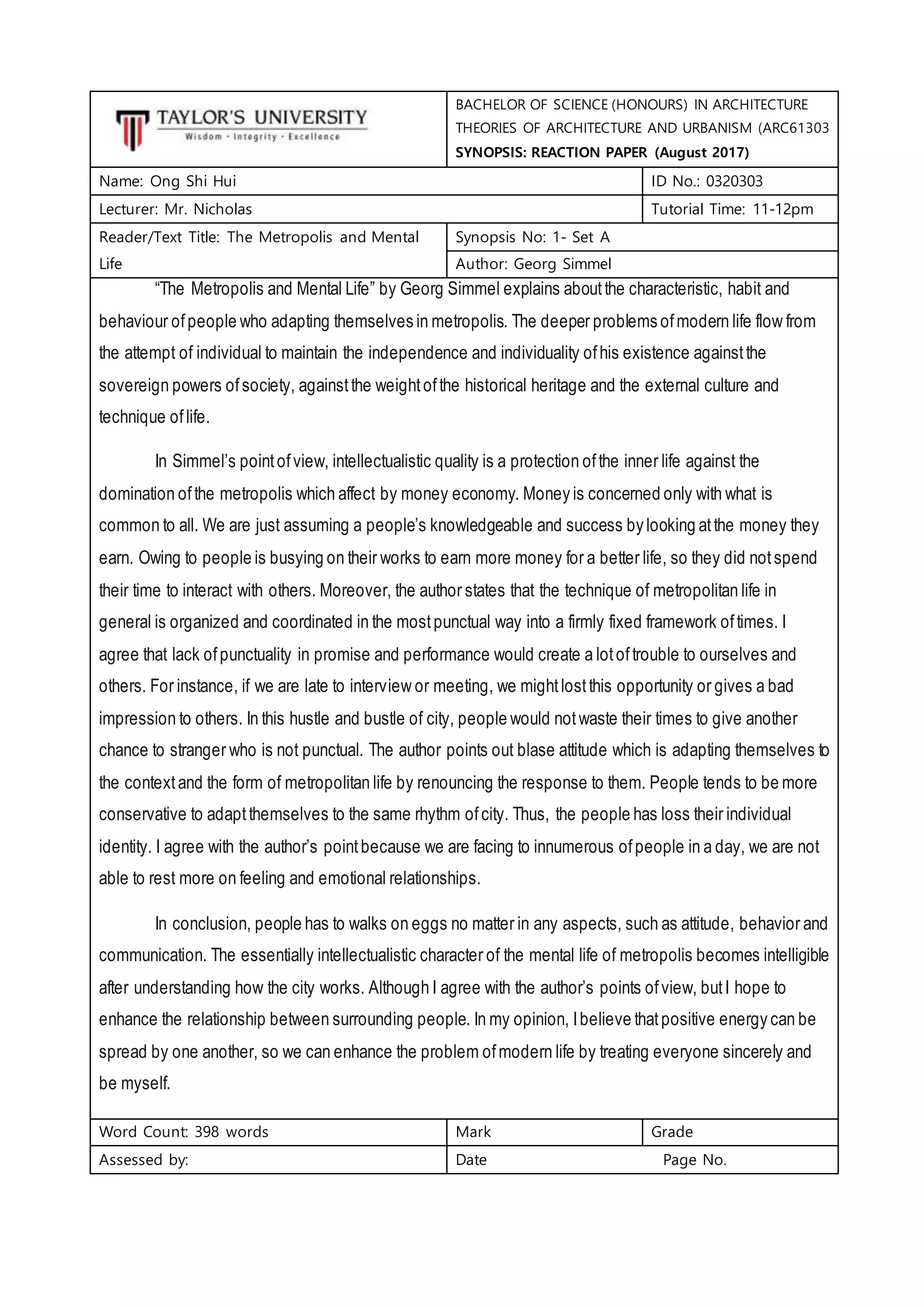 Synopsis template to-au_august-2107 | PDF
