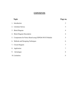 Electronics Notice Board Notice board using Wi-Fi Report | PDF