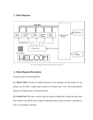 Electronics Notice Board Notice board using Wi-Fi Report | PDF