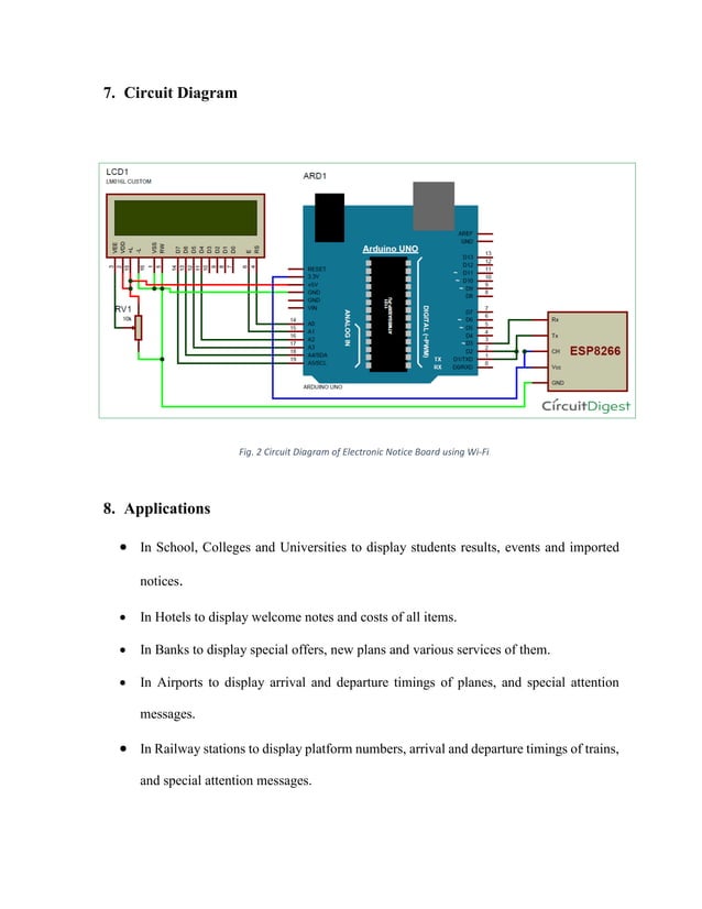 Electronics Notice Board Notice board using Wi-Fi Report | PDF