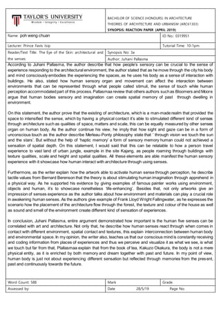 Synopsis 3 | DOCX | Science