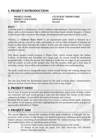 Synopsis - Cultural Theme Park | PDF