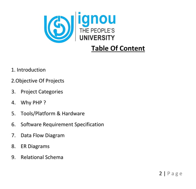 Ignou BCA 5th semester mini project report. | DOCX | Web Development | Internet