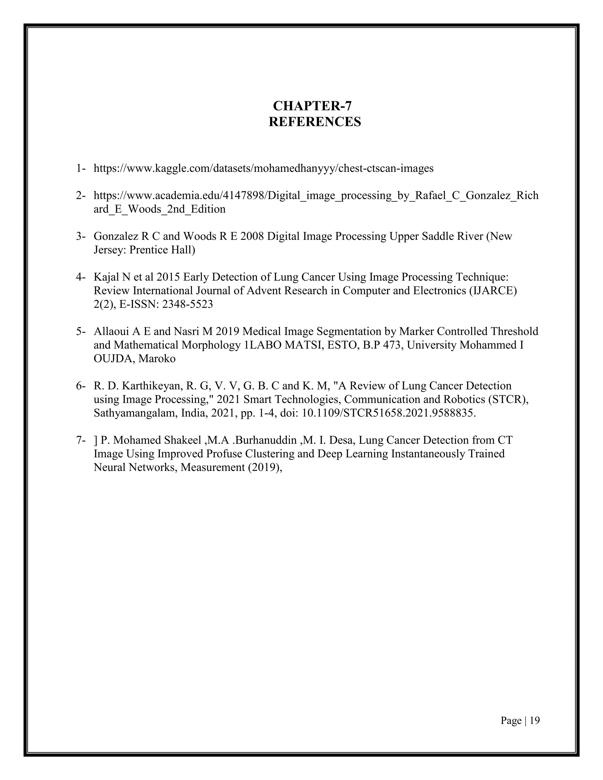 Lung Tumour Detection using Image Processing | PDF