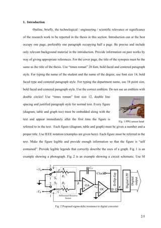 Synopsis format | PDF