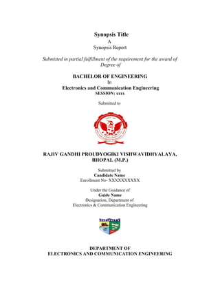 Synopsis format | DOC