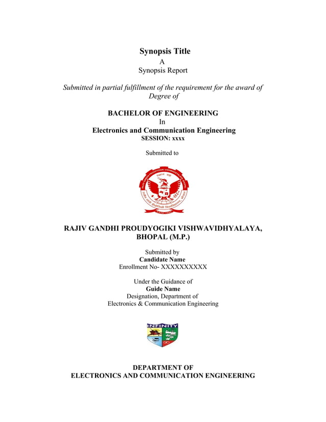 Synopsis format | PDF