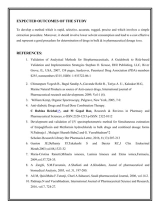 STABILITY INDICATING METHOD AND VALIDATION FOR SIMULTANEOUS ESTIMATION ...