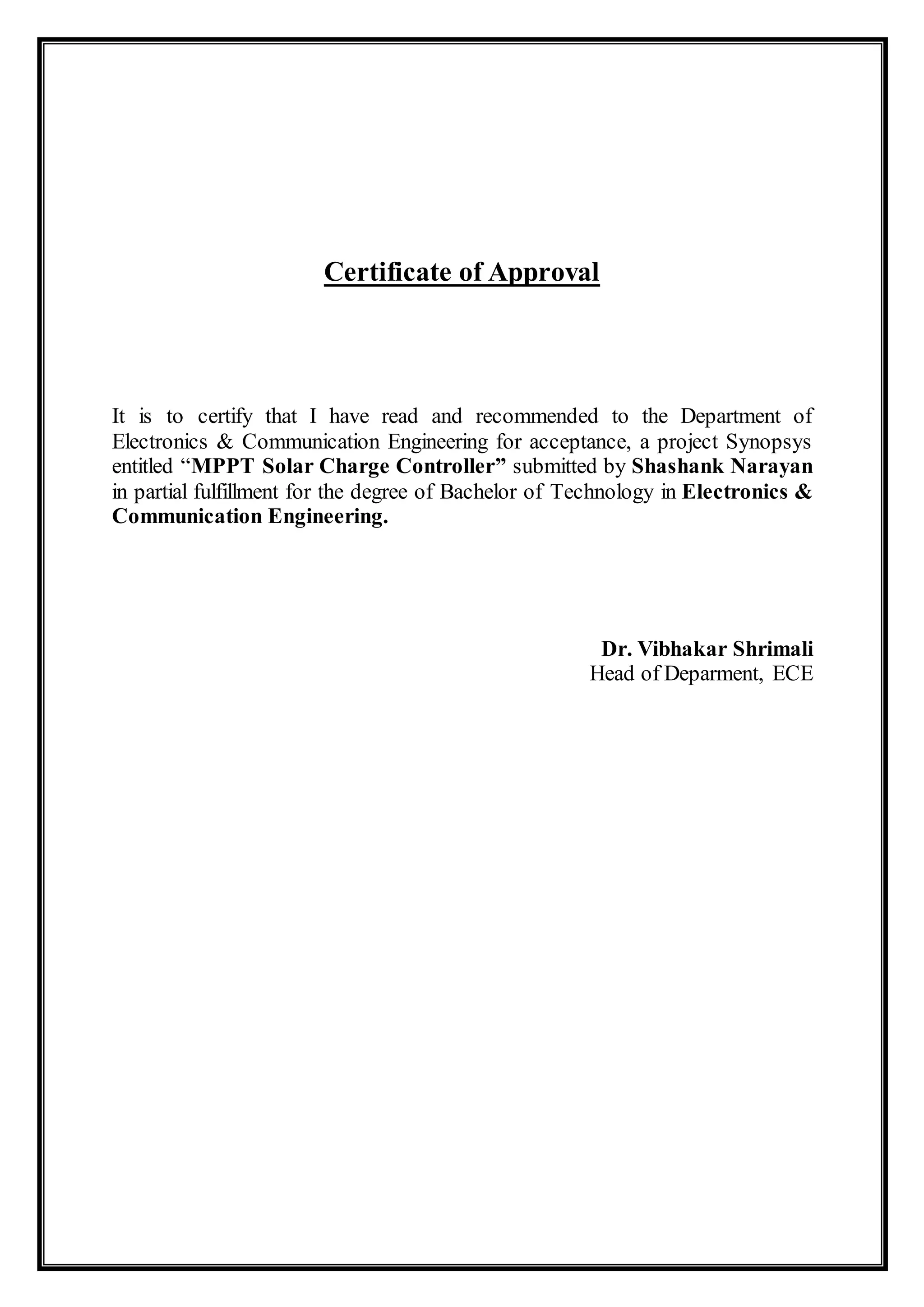 B. Tech. Minor Project Synopsis | DOCX