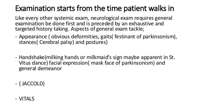neurological examination by Suleiman Suleiman