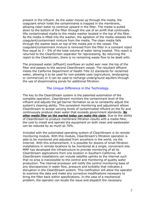 Synopsis Of The Clean Stream Technology | PDF | Home Appliances | Home ...