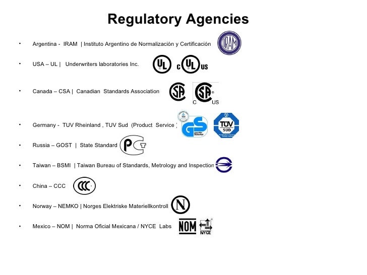 Synopsis of the various requirements of international standards