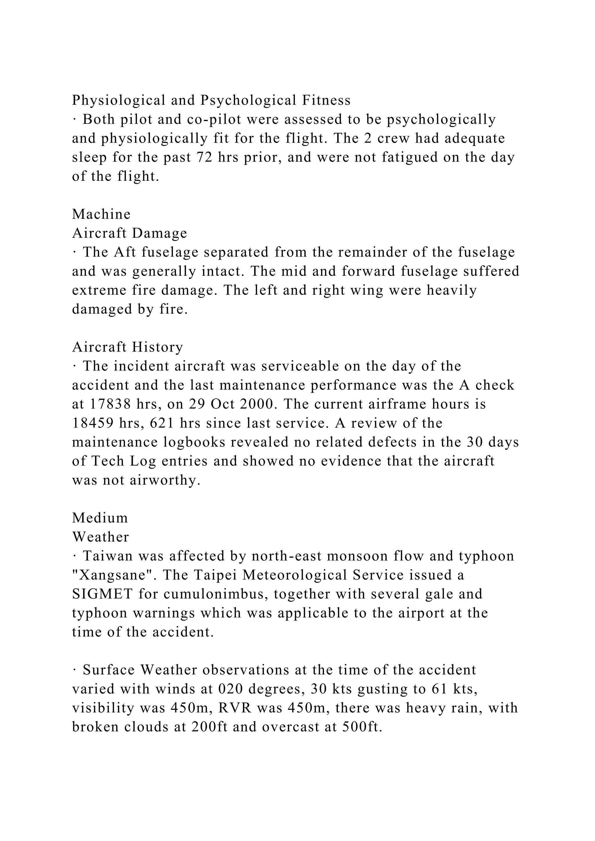 SynopsisOn 31 Oct 2000, Singapore Airlines Flight 006, a Boeing .docx