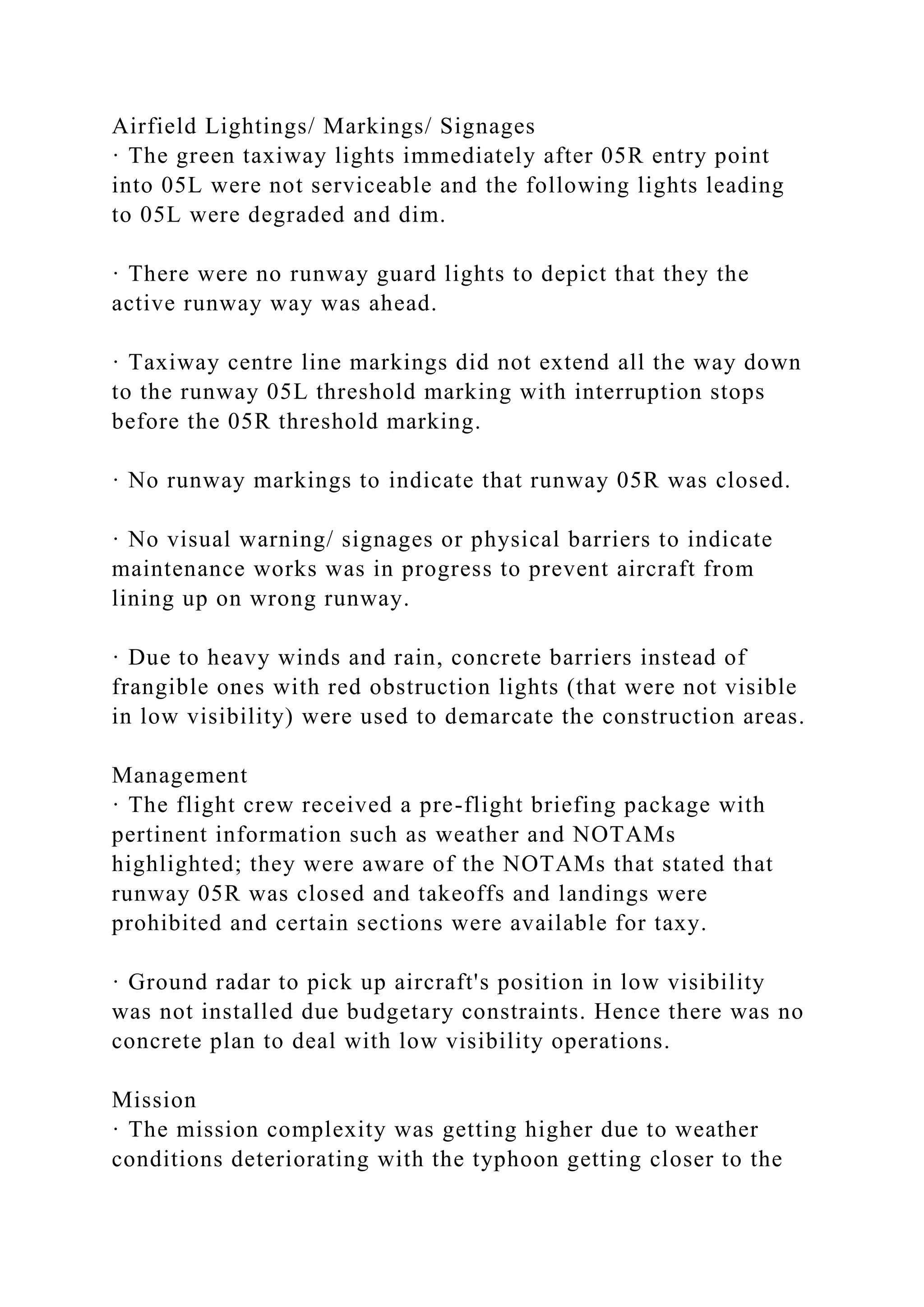 SynopsisOn 31 Oct 2000, Singapore Airlines Flight 006, a Boeing .docx