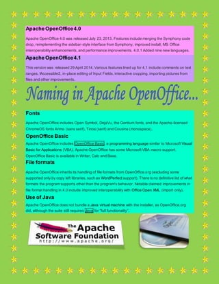 Synopsis on apache open office | PDF