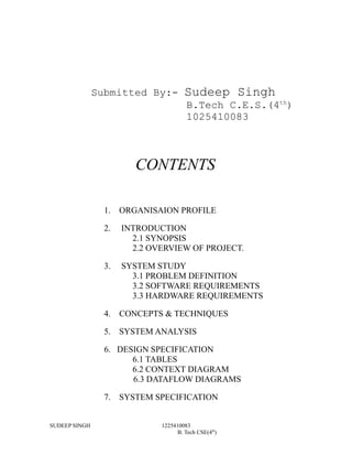 Synopsis on online shopping by sudeep singh | PDF