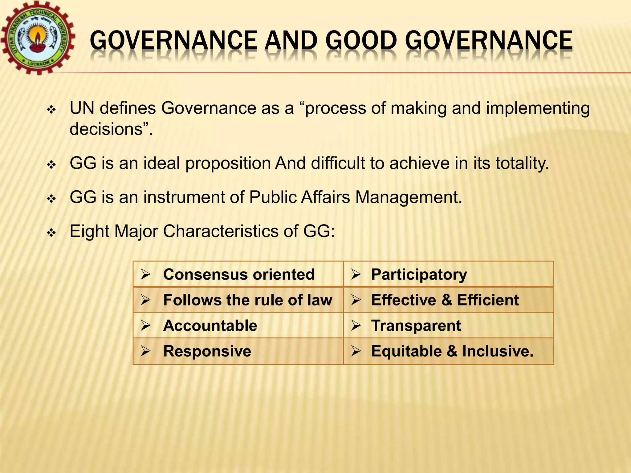 Good Governance: Ph.D. Presentation | PPT