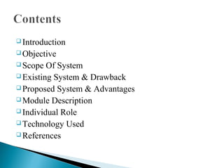 Synopsis of Fee Management System | PPT