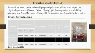 Formulation of Anti ulcer gel from the extract of Racemosa Bauhinia | PPTX