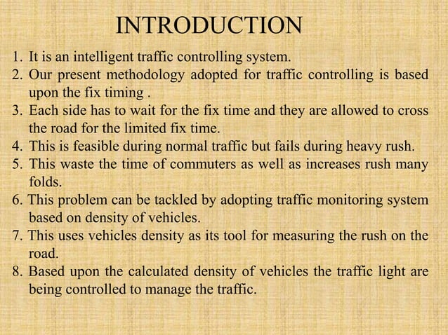 density based traffic monitoring system | PPTX