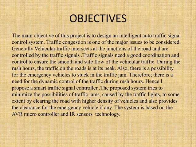 density based traffic monitoring system | PPTX