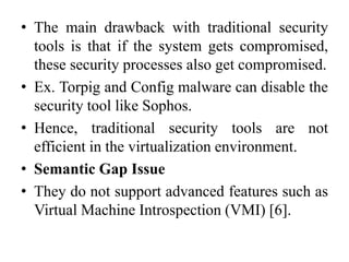 VMI based malware detection in virtual environment | PPT