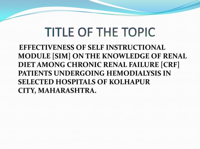Synopsis presentation ppt 2 | PPTX | Diseases and Conditions | Medical ...