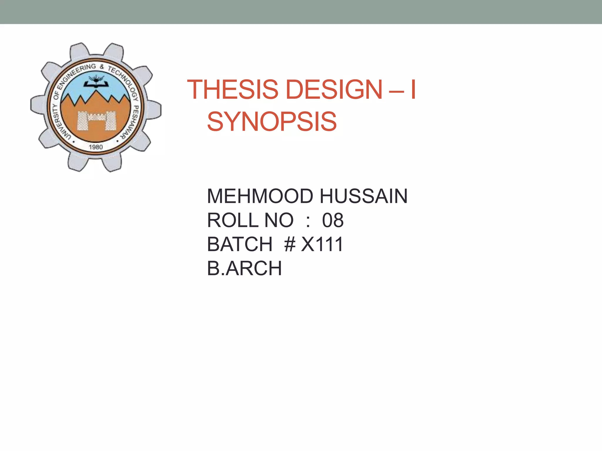 Synopsis print | PPTX