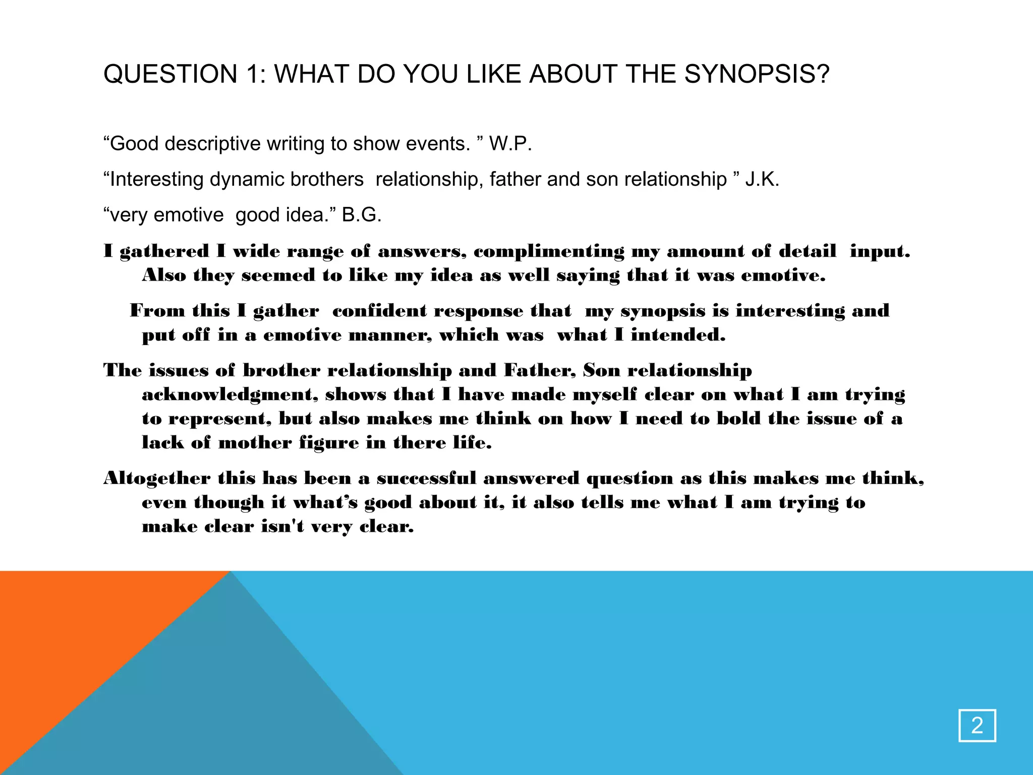 Synopsis questionnaire research analysis power | PPT