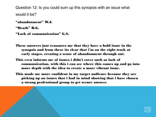 Synopsis questionnaire research analysis power | PPT