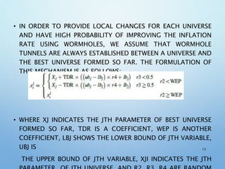 Improved Multi Verse Optimization Algorithm for solving Multiobjective optimum load dispatch | PPTX