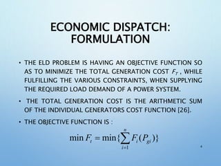 Improved Multi Verse Optimization Algorithm for solving Multiobjective optimum load dispatch | PPT