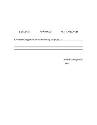 Synopsis sample1 | DOC | Marketing and Advertising | Business