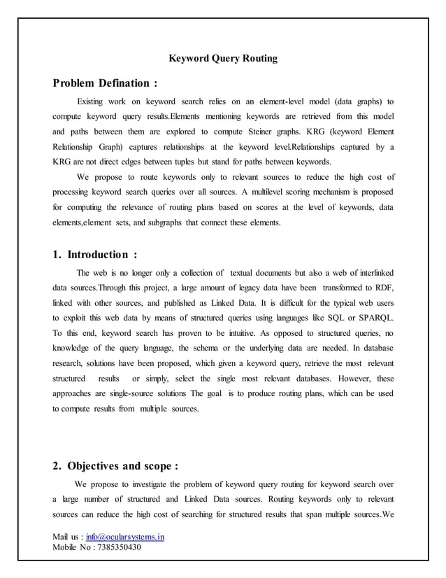 Keyword Query Routing Pdf