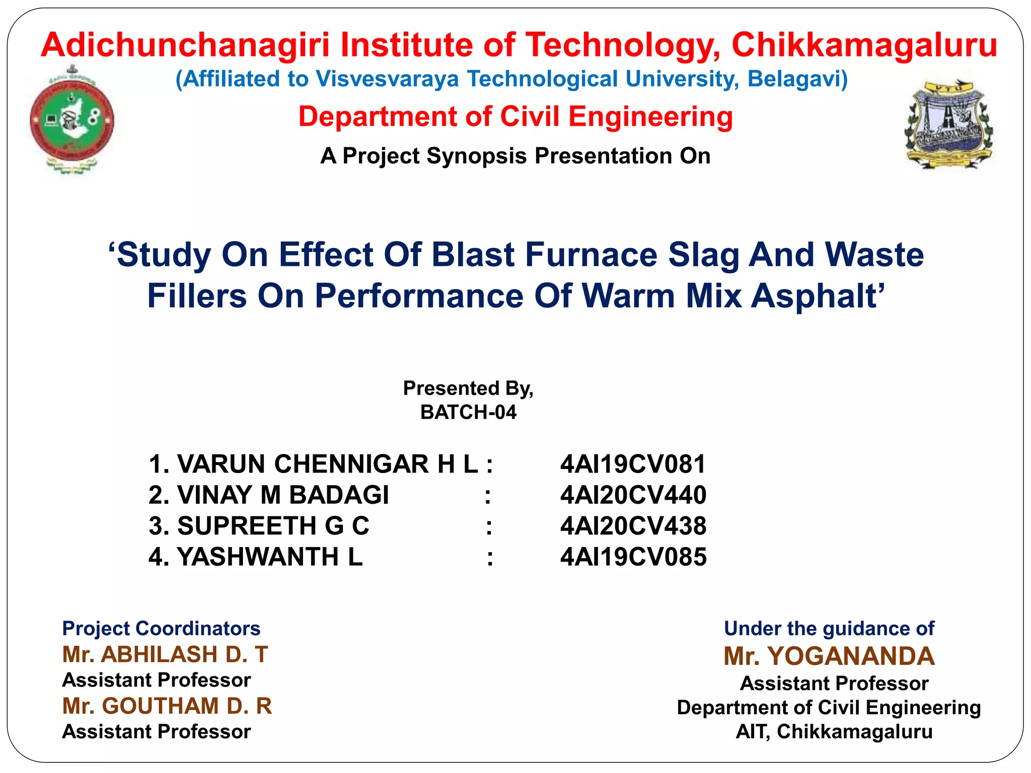Effects of BFS and waste fillers using WMA | PPT | Free Download