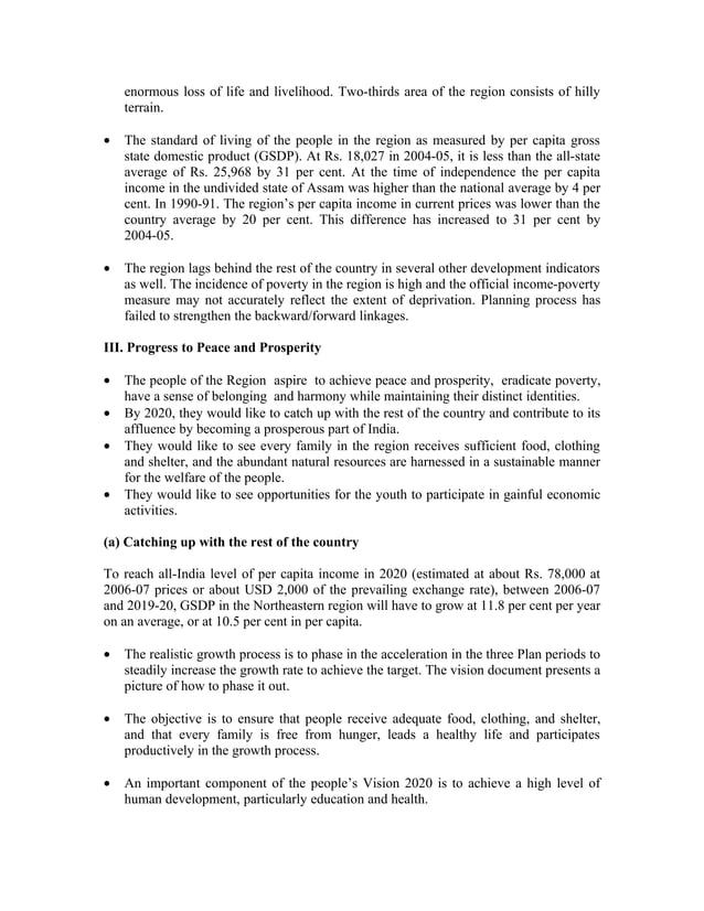 Synopsis vision 2020 | PDF