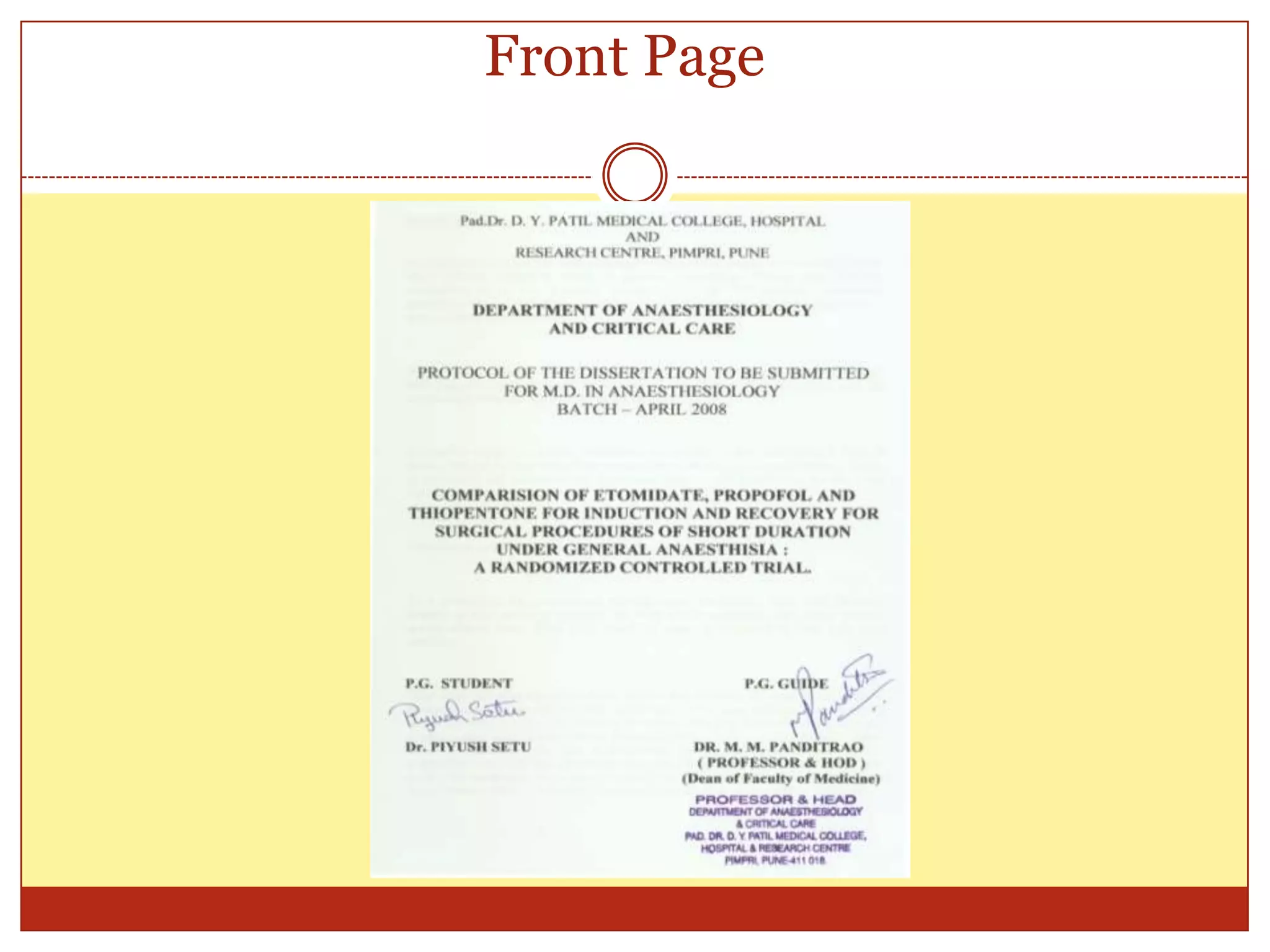 SYNOPSIS WRITING | PPTX