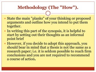 SYNOPSIS WRITING | PPTX