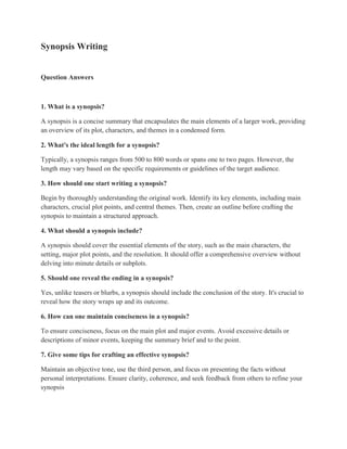 Synopsis writing question Answers ANSHU.docx