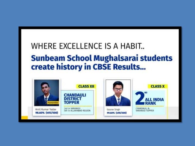 Synopsis x result 2019 sunbeam school mughalsarai | PPT
