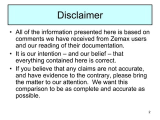 SYNOPSYS -- Zemax Comparison.pptx