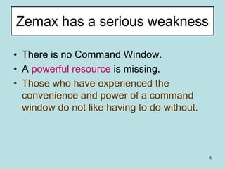 SYNOPSYS -- Zemax Comparison.pptx