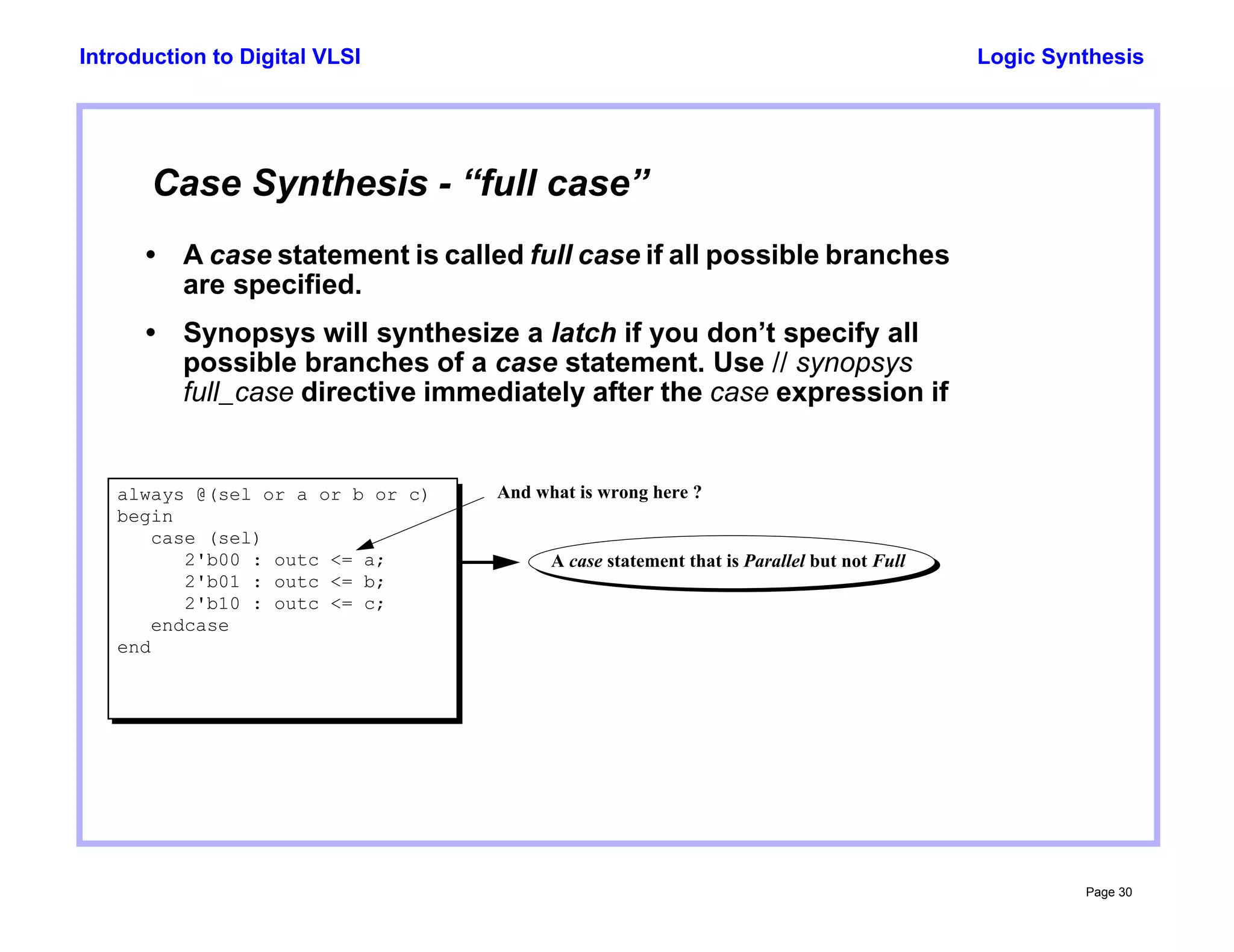 synopsys logic synthesis | PDF