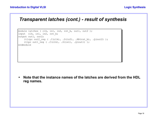 synopsys logic synthesis | PDF