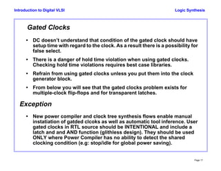 synopsys logic synthesis | PDF